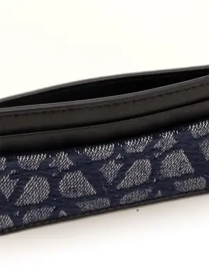 Valentino Garavani Logo Monogrammed Denim Cardholder