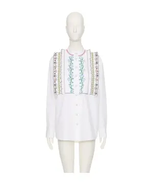Valentino Garavani Floral Embroidered Long Sleeve Shirt