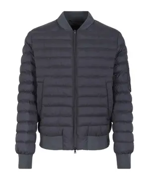 Herno Quilted Bomber Down Jacket - Black