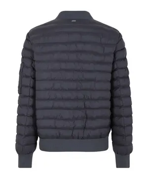 Herno Quilted Bomber Down Jacket - Black