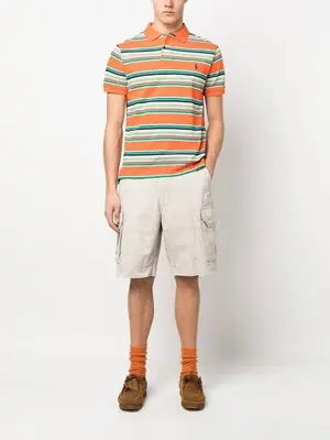 Polo Ralph Lauren Stripe-print Short-sleeved Polo Shirt - Multicolor