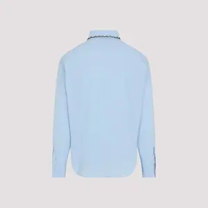 Valentino Garavani Collared Long-sleeved Shirt - Blue
