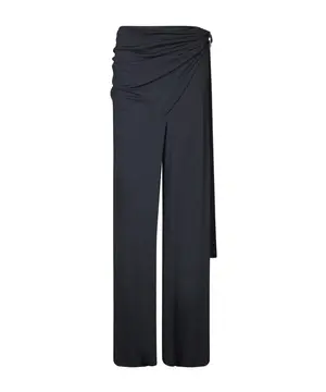Rabanne Wraparound High-rise Palazzo Pants