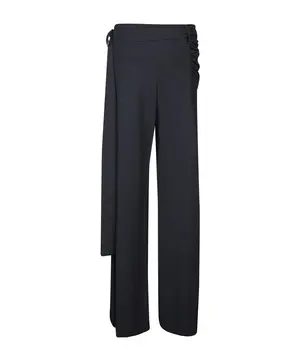 Rabanne Wraparound High-rise Palazzo Pants