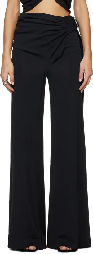 Rabanne Wraparound High-rise Palazzo Pants