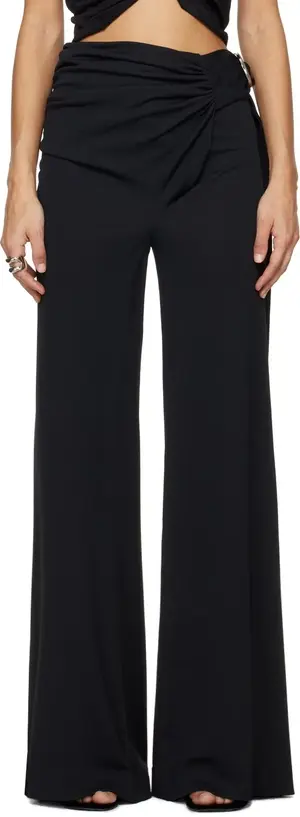 Rabanne Wraparound High-rise Palazzo Pants
