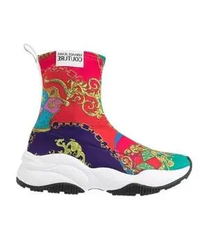 Versace Baroque Printed High Top Sneakers