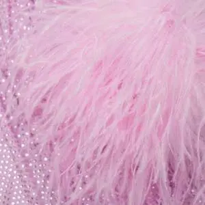 SELF-PORTRAIT Embellished Feather Cuff Mini Dress