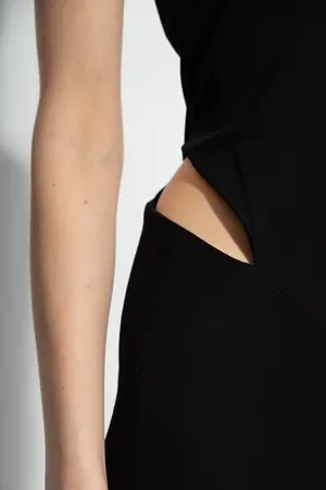 Versace One-shoulder Cut-out Midi Dress