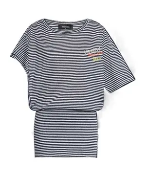 Dsquared2 Striped Crewneck Dress - Navy