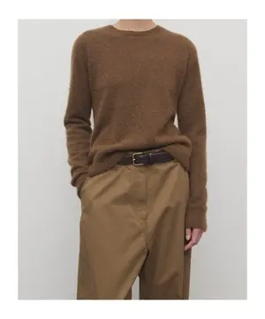 THE ROW Lorynna Crewneck Jumper In Textured Cashmere And Silk