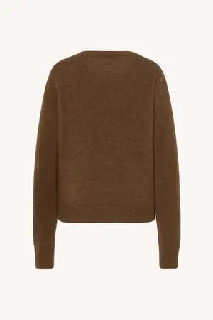 THE ROW Lorynna Crewneck Jumper In Textured Cashmere And Silk