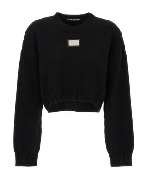 Dolce & Gabbana Logo Plaque Knitted Jumper