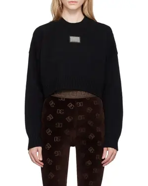 Dolce & Gabbana Logo Plaque Knitted Jumper