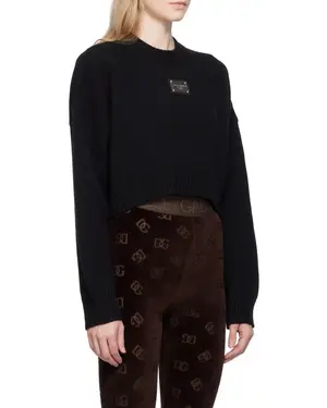 Dolce & Gabbana Logo Plaque Knitted Jumper
