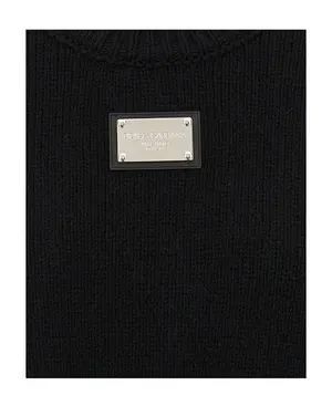 Dolce & Gabbana Logo Plaque Knitted Jumper