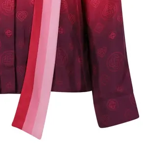 Casablanca Gradient Bow Shirt - Red