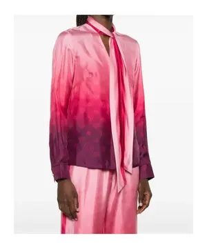 Casablanca Gradient Bow Shirt - Red
