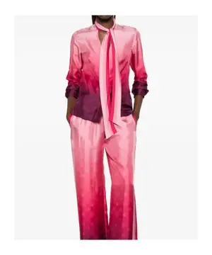 Casablanca Gradient Bow Shirt - Red