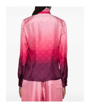 Casablanca Gradient Bow Shirt - Red