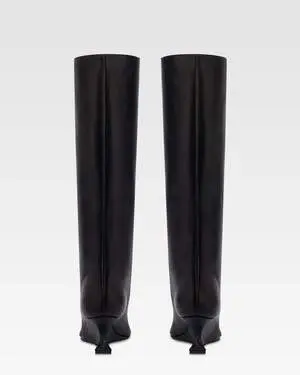 Paris Texas Nina Wedge Heeled Boots - Black