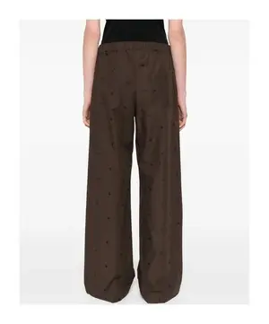 Attico Embroidered Wide Leg Trousers