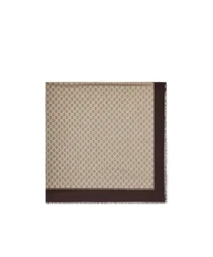 Gucci Monogrammed Fringe-edge Shawl - Camel