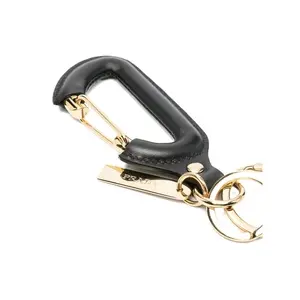 Prada Logo-engraved Carabiner Keyring - Black