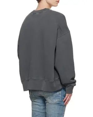 Palm Angels Logo Printed Crewneck Sweatshirt - Black