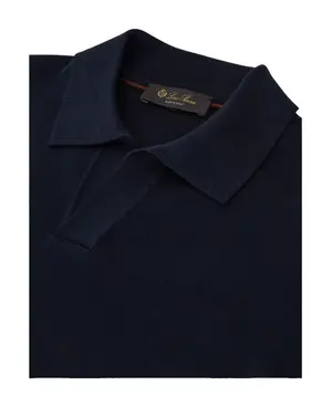 Loro Piana Buttonless Polo Shirt - Black
