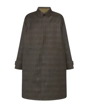THE ROW Wool-silk Check Coat