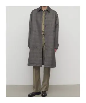THE ROW Wool-silk Check Coat