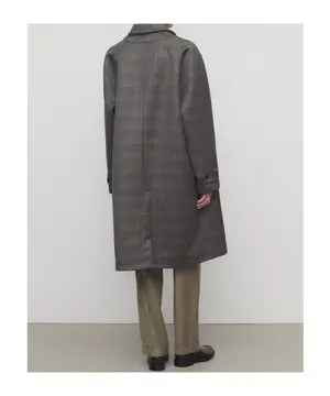 THE ROW Wool-silk Check Coat