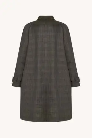 THE ROW Wool-silk Check Coat
