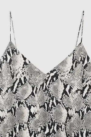ANINE BING Snake Print V-neck Camisole - Serpentine