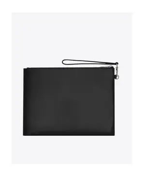 Saint Laurent Monogram Zipped Clutch Bag