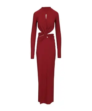 AMAZUIN Leoubu Cut-out Maxi Dress - Red