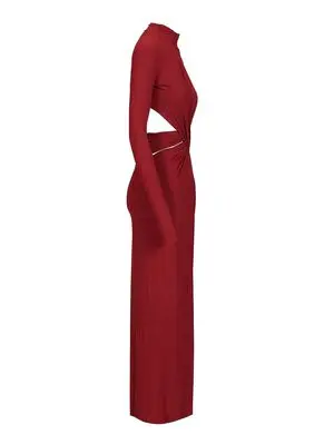 AMAZUIN Leoubu Cut-out Maxi Dress - Red