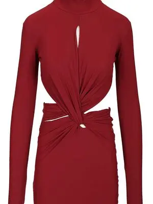 AMAZUIN Leoubu Cut-out Maxi Dress - Red