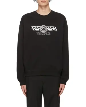 Versace Medusa Head Motif Crewneck Sweatshirt
