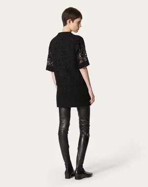 Valentino Garavani Vlogo Chain Embellished Lace Dress