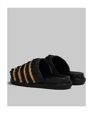 Marni Fringe Slide Sandals