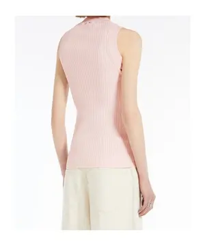 Sportmax Ribbed Cotton Tank Top - Pink