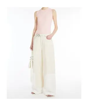 Sportmax Ribbed Cotton Tank Top - Pink