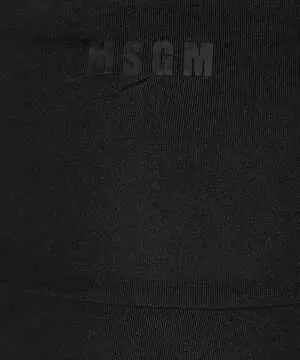 MSGM Logo-printed Stretched Leggings - Black