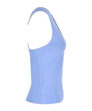 P.a.r.o.s.h Plunging V-neck Knitted Top With Wide Shoulder Straps