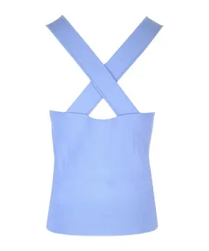 P.a.r.o.s.h Plunging V-neck Knitted Top With Wide Shoulder Straps