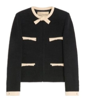 Valentino Garavani Bow Detail Crewneck Jacket