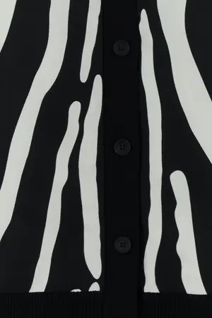FERRAGAMO Zebra-printed Buttoned Cardigan