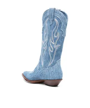 SONORA Santa Fe 35mm Denim Boots - Blue